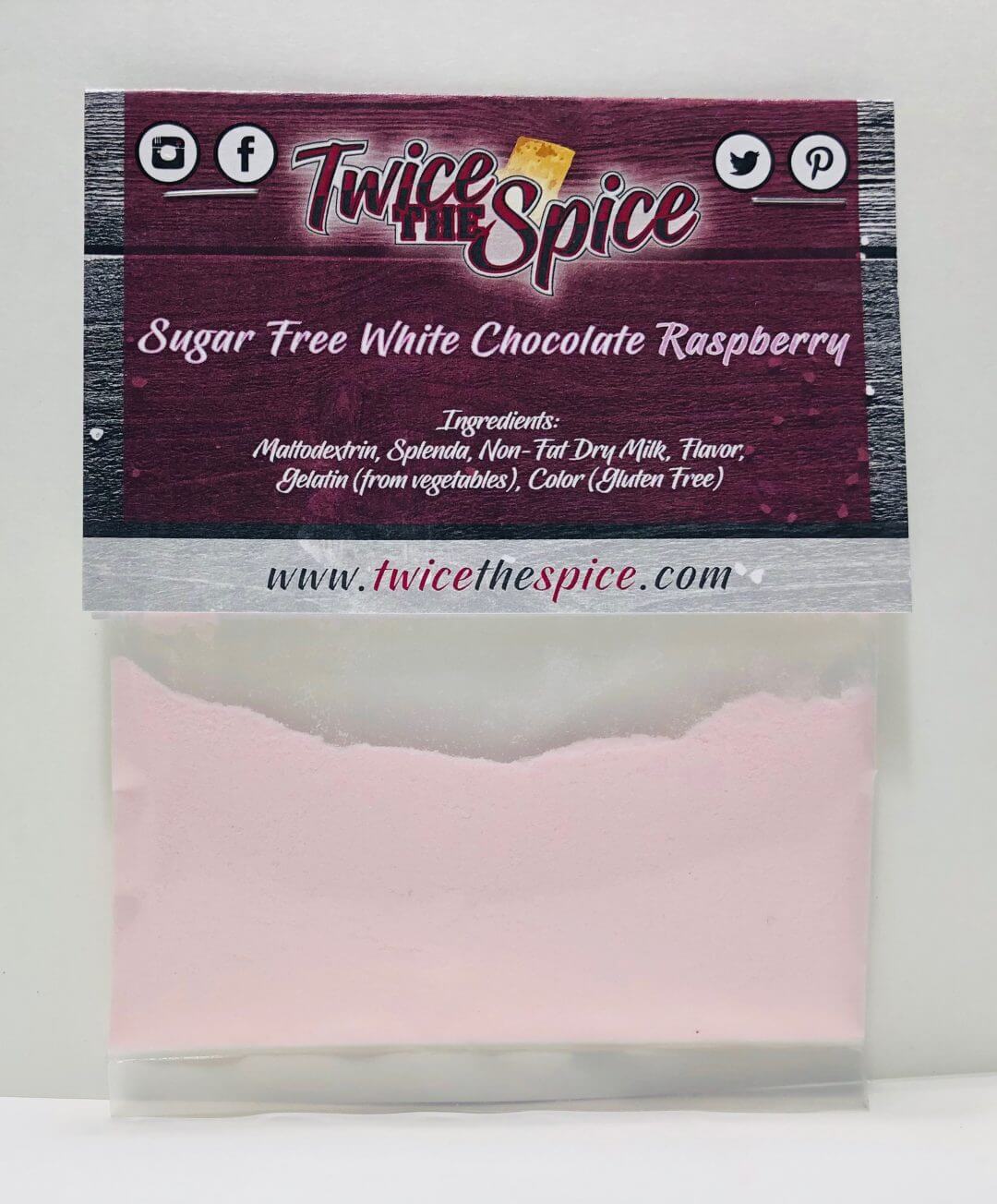Sugar Free White Chocolate Raspberry | Twice the Spice